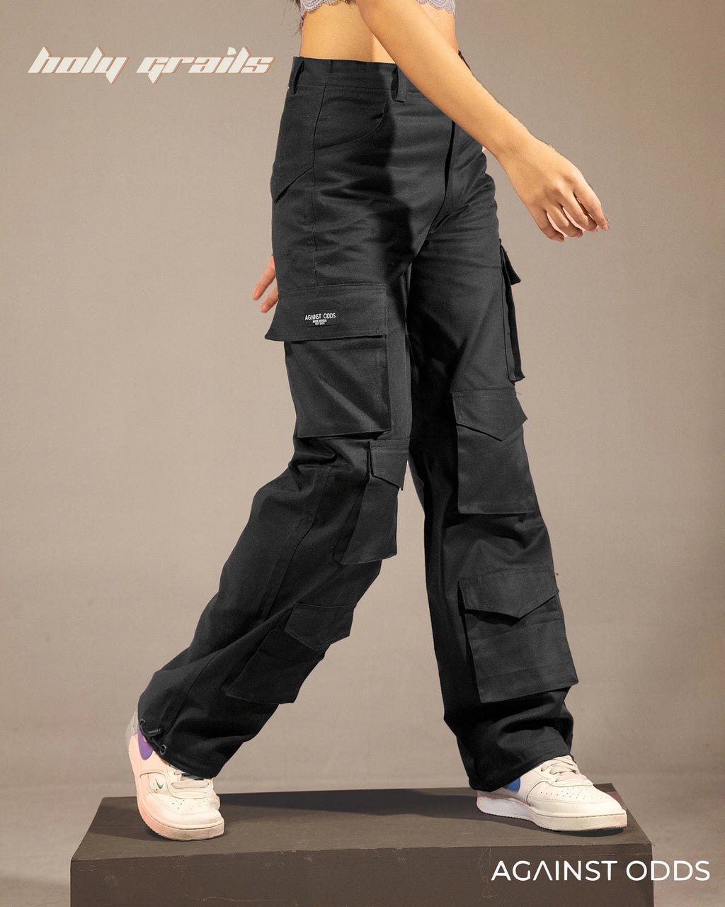 Buy Streetwear 'Black String' Cargo Pant HG x Against Odds – Holy Grails