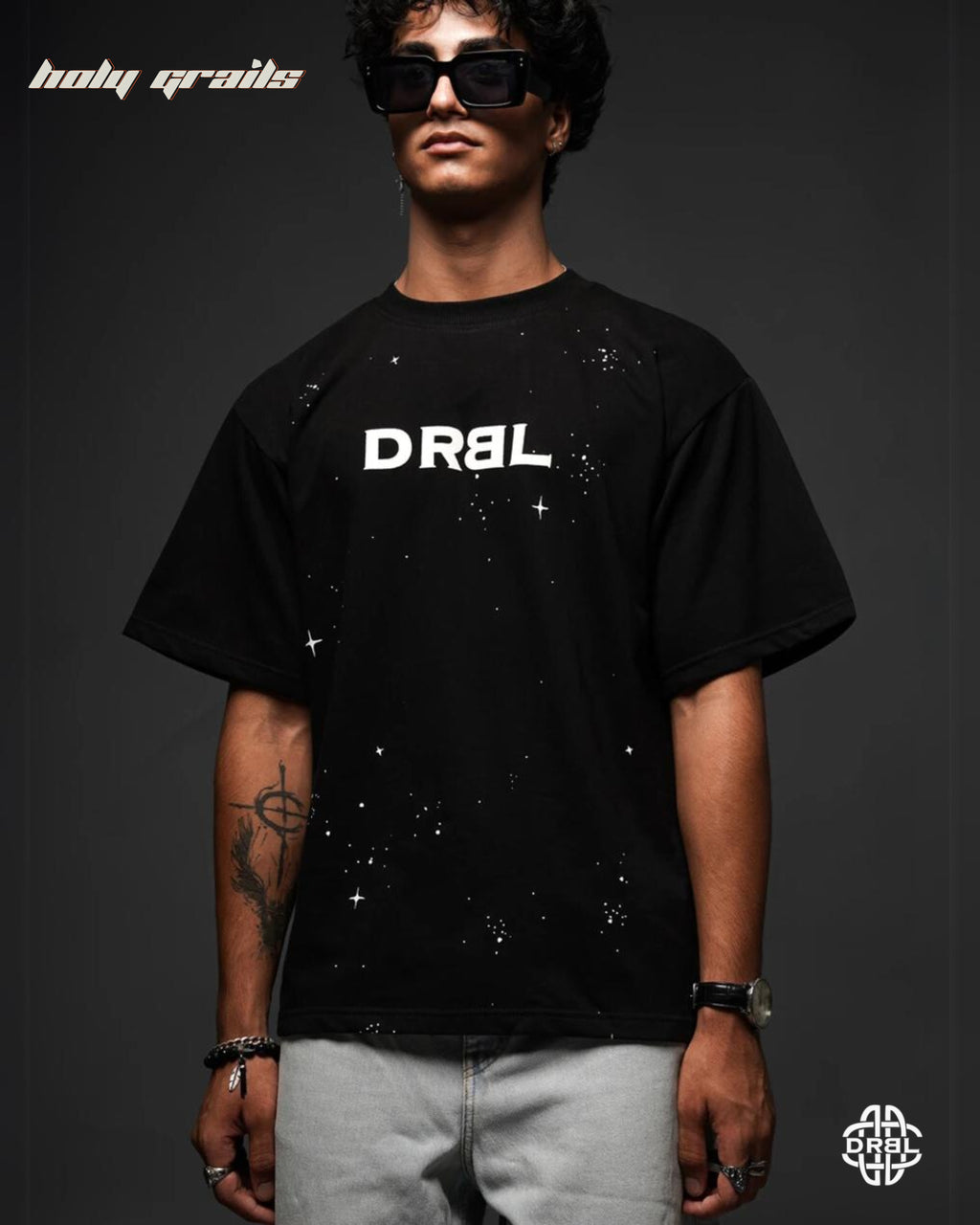 Buy Streetwear 'Interstellar Soul' Black Oversize Tee HG x DRBL – Holy Grails