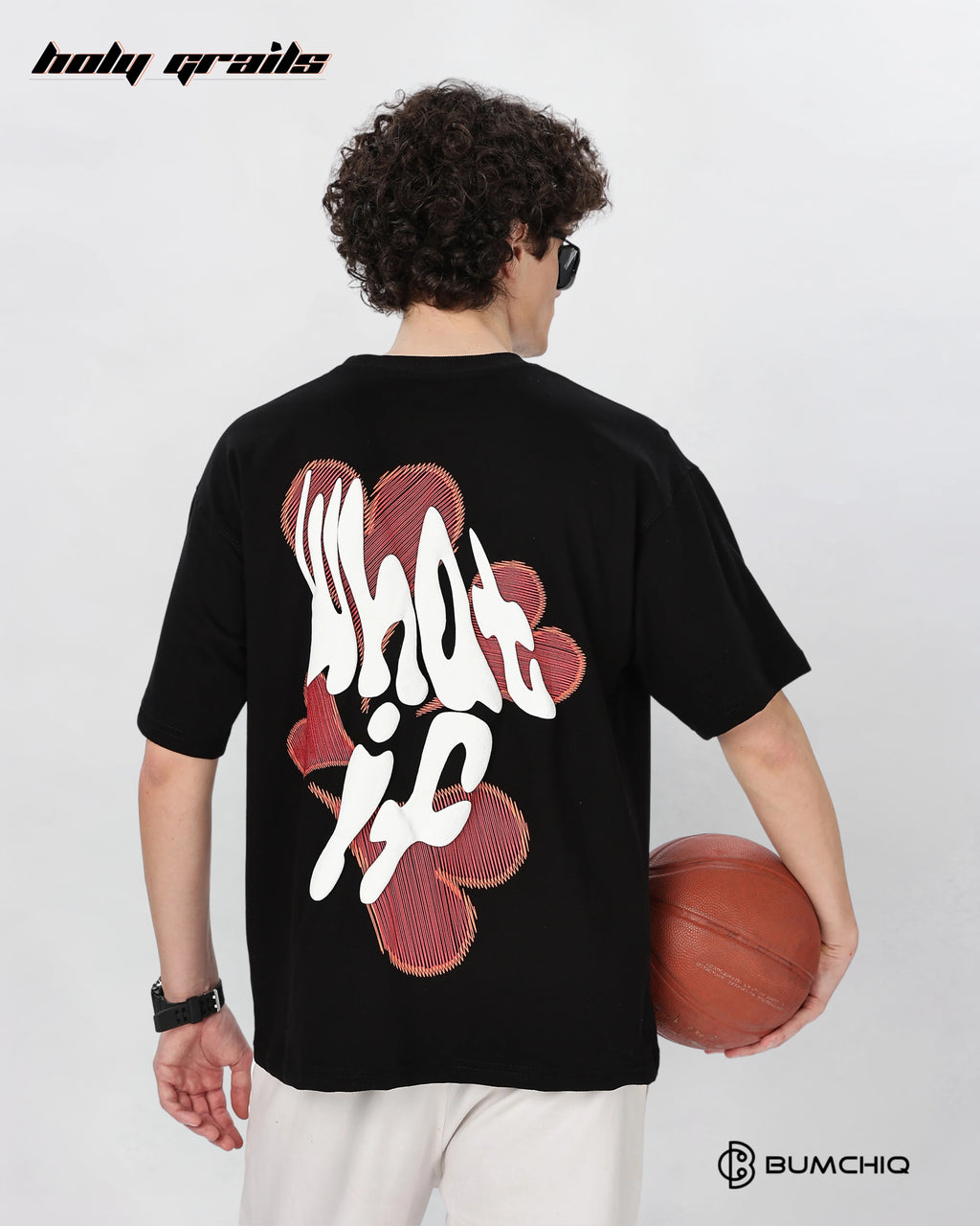 Buy Streetwear 'What If' Black Oversize Tee HG x Bumchiq – Holy Grails