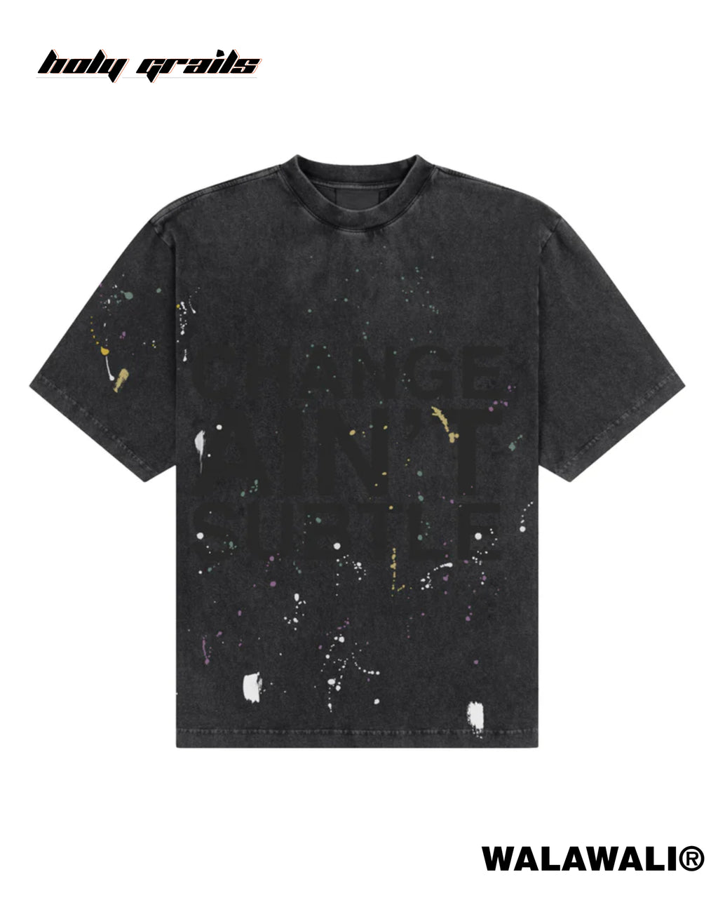 Buy Streetwear 'SPLAT' Vintage Wash Oversize Graphic Tee HG X WalaWali – Holy Grails