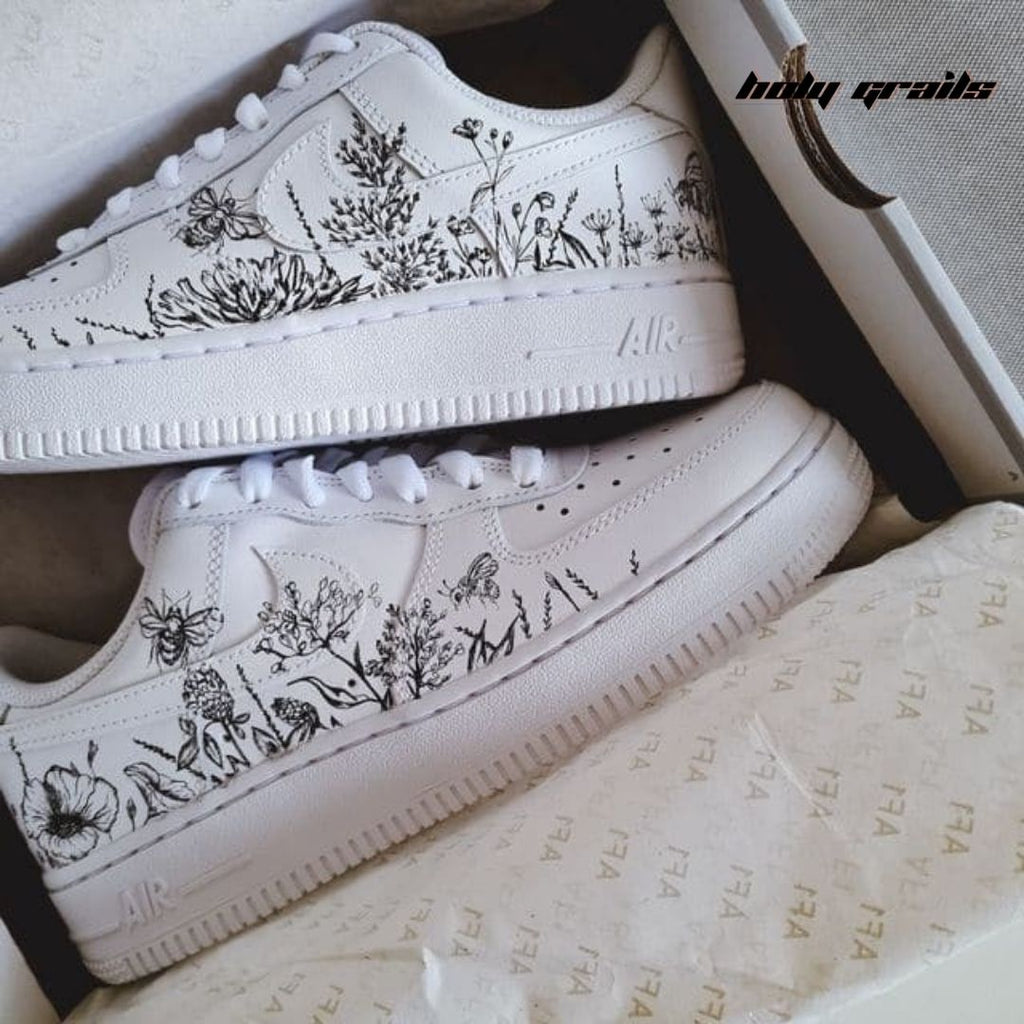 Air Force 1 x Floral Land Abstract Themed Custom Kicks | HG India ...