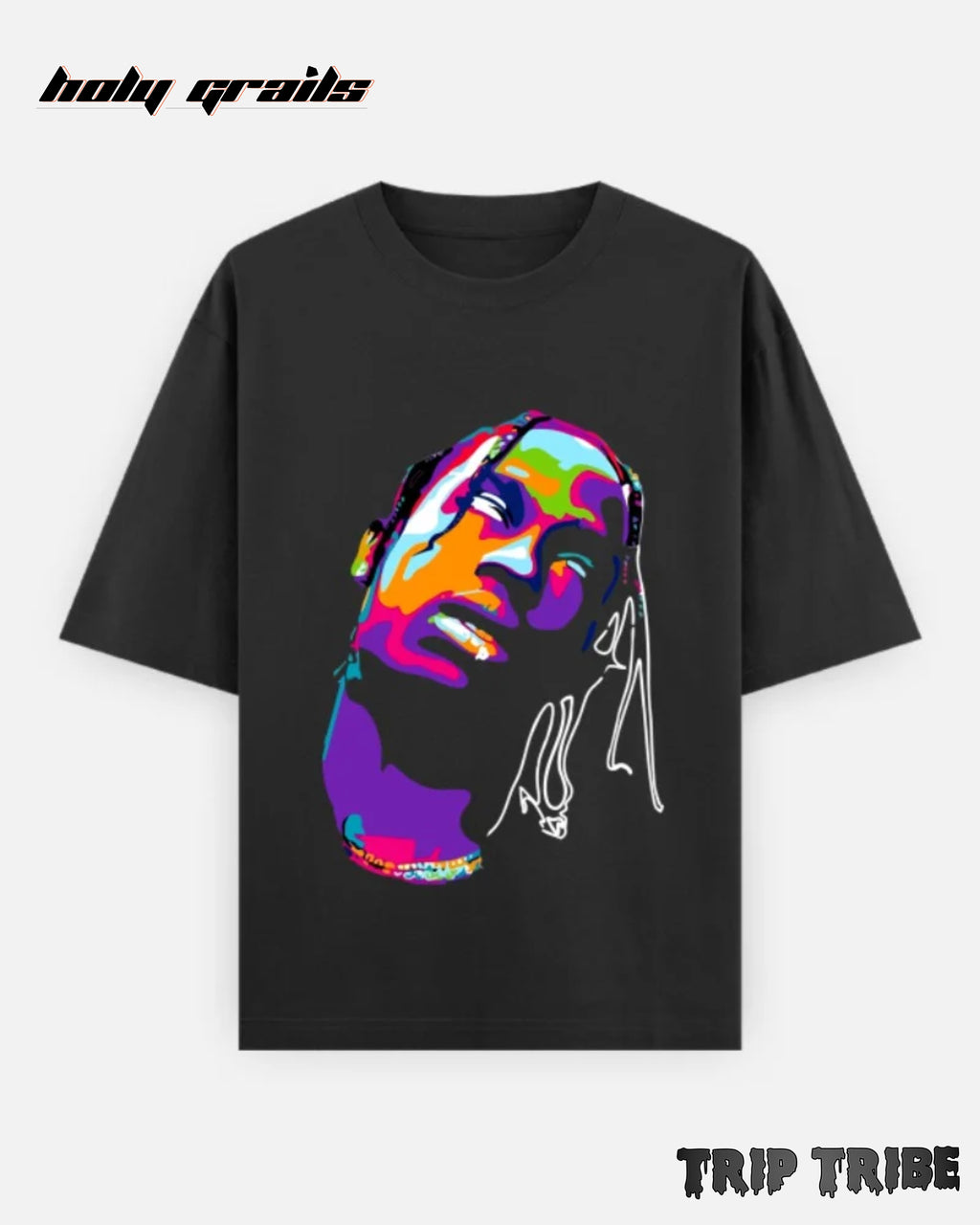 Buy Street 'Travis Scott Abstract Pop Art' Oversize Tee HG x Trip Tribe ...