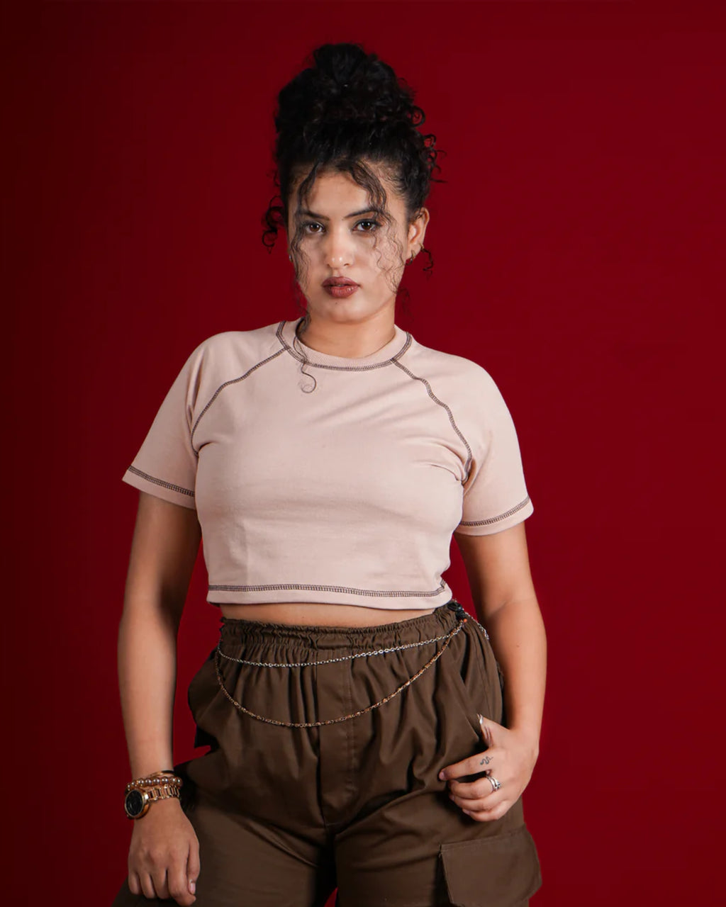 Buy Streetwear 'The Brown Stitch' Crop Top HG x Krewe Kulturr – Holy Grails